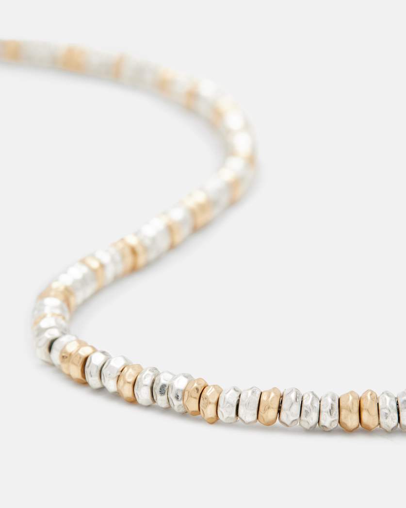 Hadley Two Tone Beaded Necklace WRM BRAS/WRM SLVER | ALLSAINTS